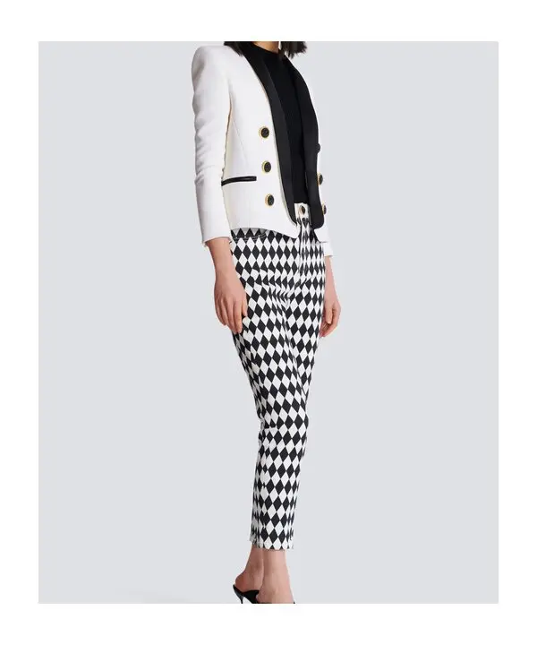Balmain Two-tone Edge-to-edge Jacket With 6 Buttons
