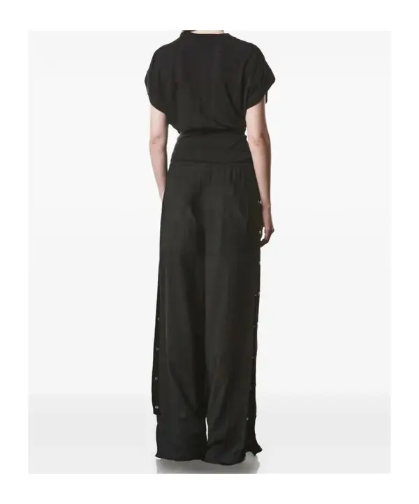 THOM KROM Tailored Crewneck T-shirt With Draped Detail