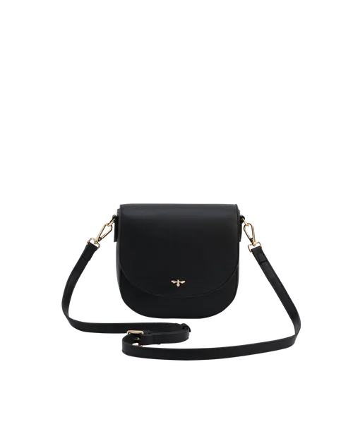 FABLE ENGLAND Beth Saddle Crossbody Bag - Black