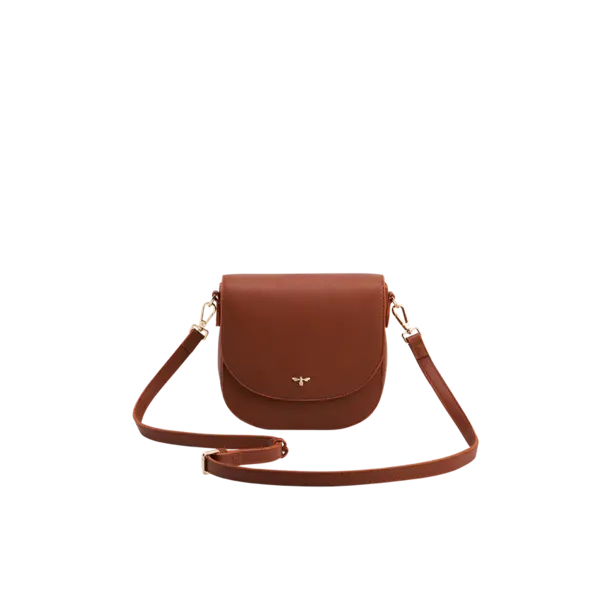 FABLE ENGLAND Beth Saddle Crossbody Bag - Tan