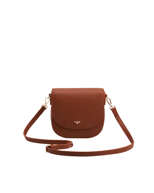 FABLE ENGLAND Beth Saddle Crossbody Bag - Tan