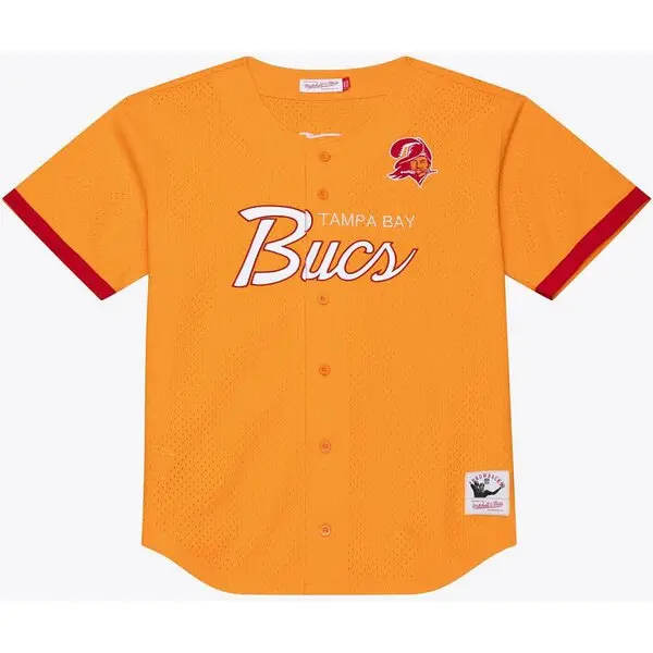 Mitchell & Ness Tampa Bay Buccaneers Head Coach Mesh Full-button Fashion Jersey - Orange