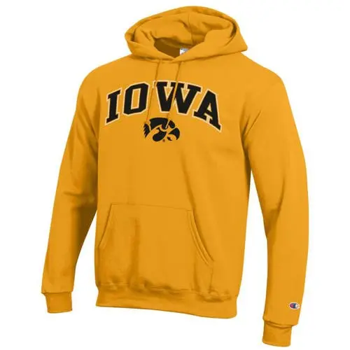Champion Iowa Hawkeyes Arch Over Logo Pullover Hoodie