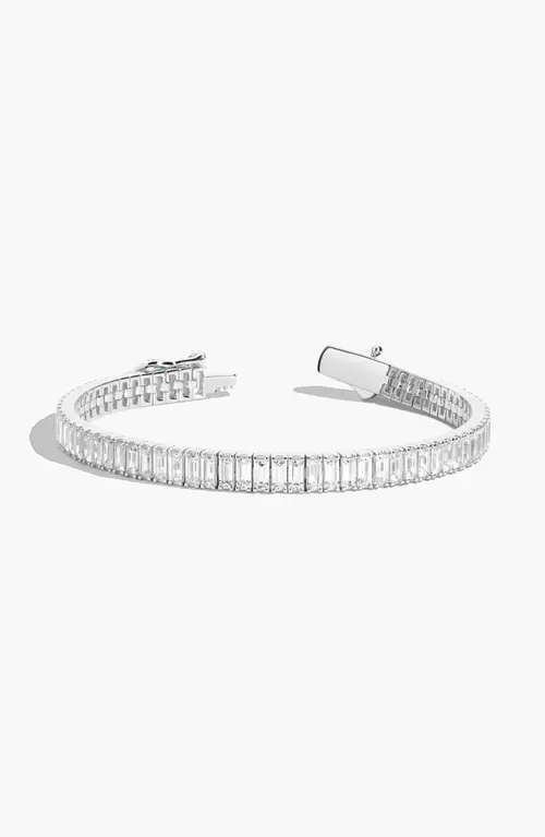 AURATE Lab Grown Sapphire Baguette Tennis Bracelet