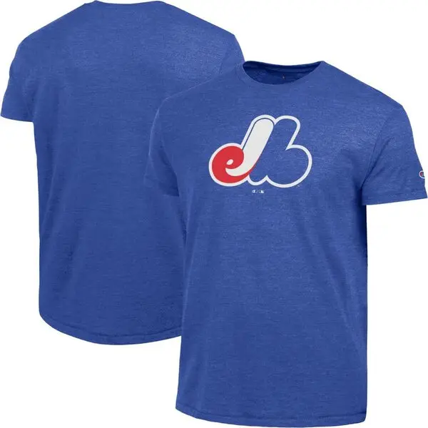 Champion Montreal Expos Cooperstown Logo Tri-blend T-shirt - Blue