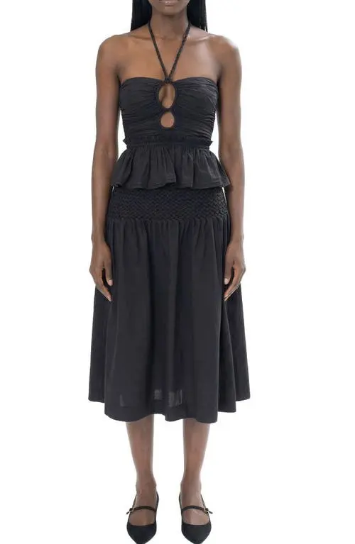 AREA STARS Cotton Smocked Waist Mira Skirt