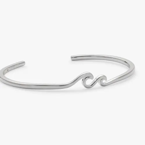 ALEX AND ANI Wave Cuff Bracelet - Silver