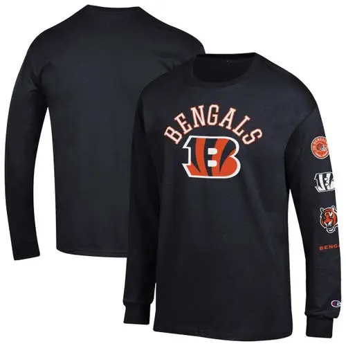 Champion Cincinnati Bengals Seal Long Sleeve T-shirt - Black