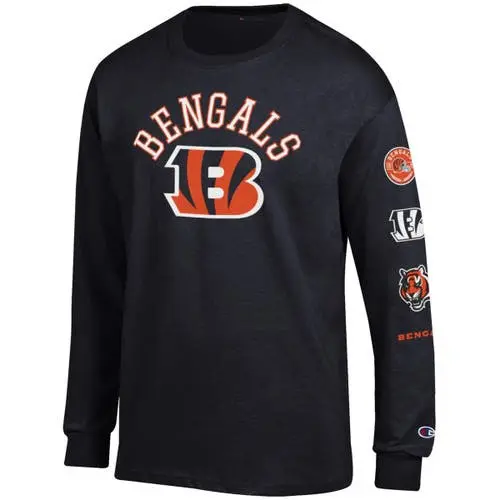 Champion Cincinnati Bengals Seal Long Sleeve T-shirt - Black