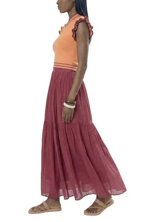 AREA STARS Pia Pintuck Maxi Skirt