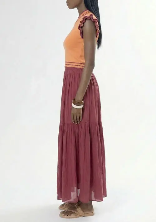 AREA STARS Pia Pintuck Maxi Skirt