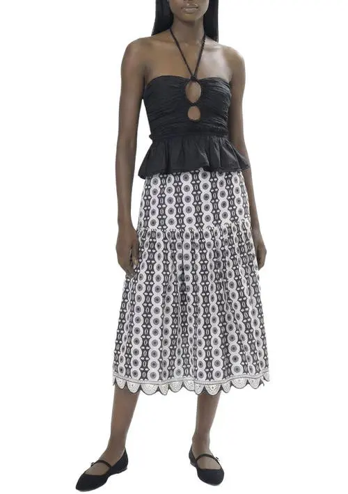 AREA STARS Riya Printed A-line Skirt - Circle Print