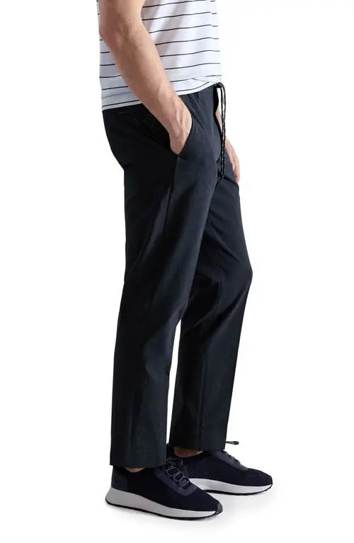 Mango Slim Fit Stretch Twill Pants With Drawstring Waist