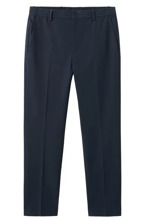 Mango Slim Fit Stretch Twill Pants With Drawstring Waist