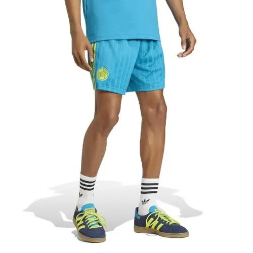 ADIDAS ORIGINALS Colombia National Team Jacquard Knit Shorts - Turquoise