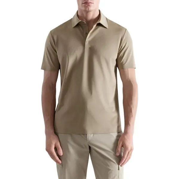 Mango Slim Fit Coolmax® Polo - Beige