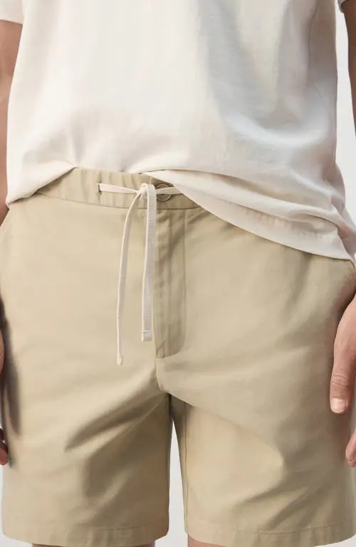 Mango Cotton-blend Twill Drawstring Shorts - Beige
