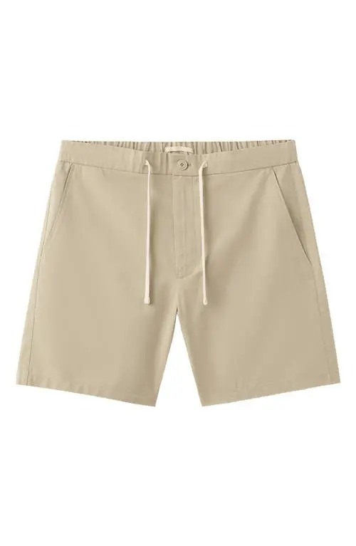 Mango Cotton-blend Twill Drawstring Shorts - Beige
