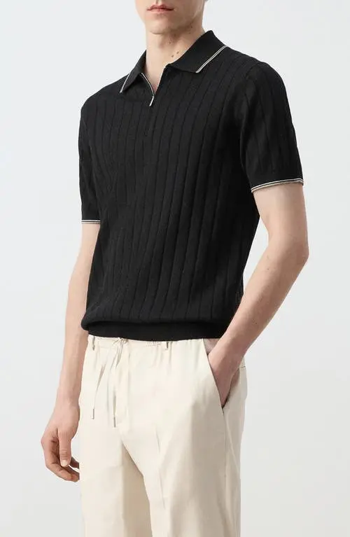 Mango Zip Placket Polo