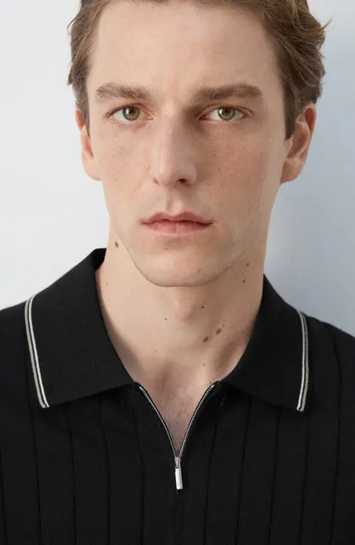 Mango Zip Placket Polo