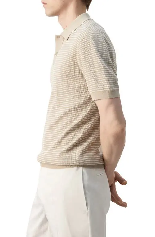 Mango Stripe Polo - Beige