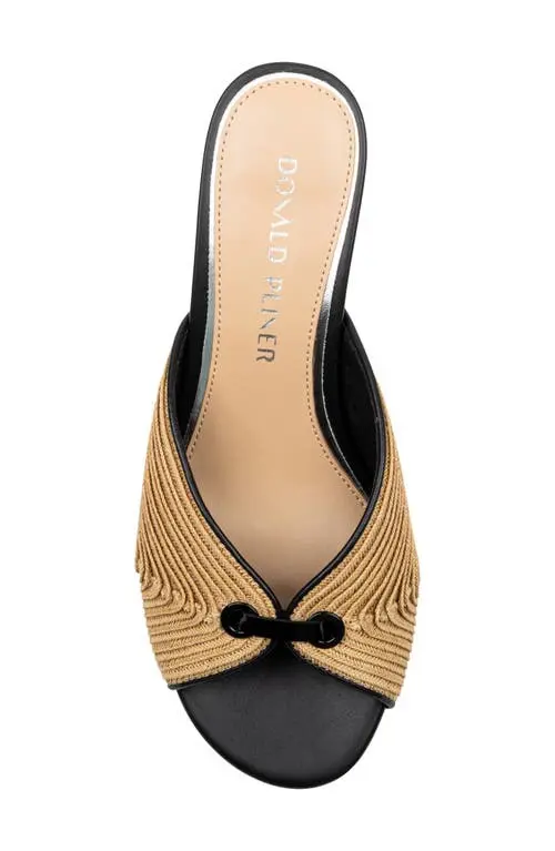 DONALD PLINER Raffia Woven Mules