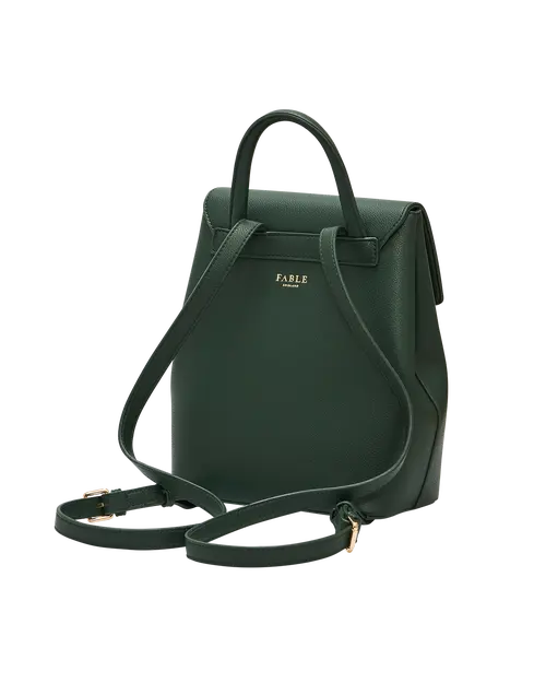 FABLE ENGLAND Laura Small Backpack - Dark Green