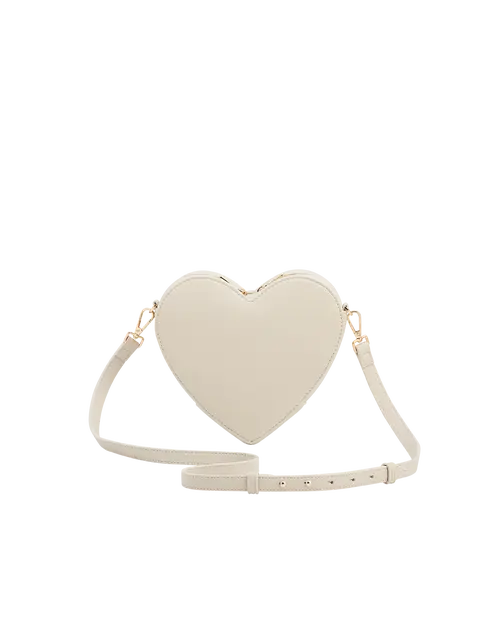 FABLE ENGLAND Penelope Heart Crossbody Bag - Stone