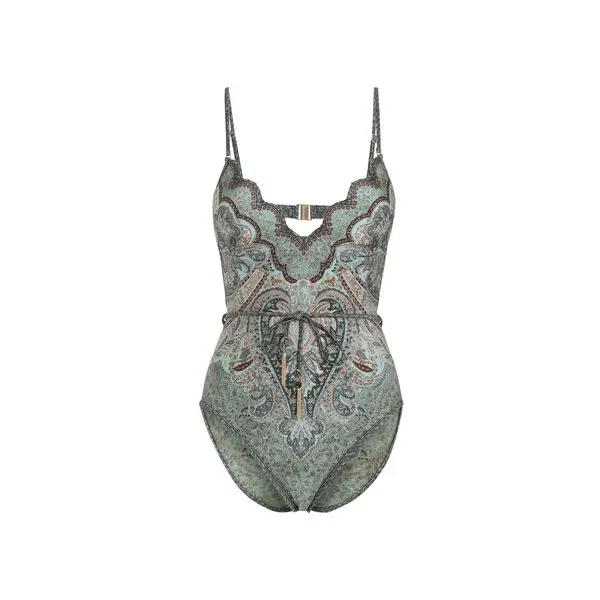 Zimmermann Wanderlust Scallop One-piece - Multicolor