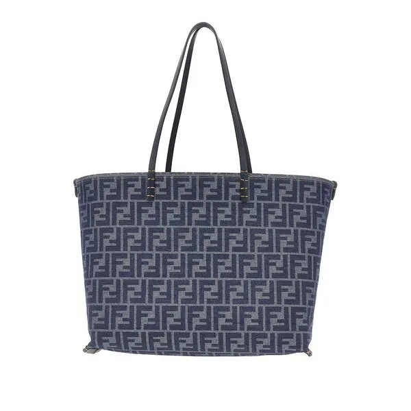Fendi Reversible Denim "roll" Shopping Bag - Blue