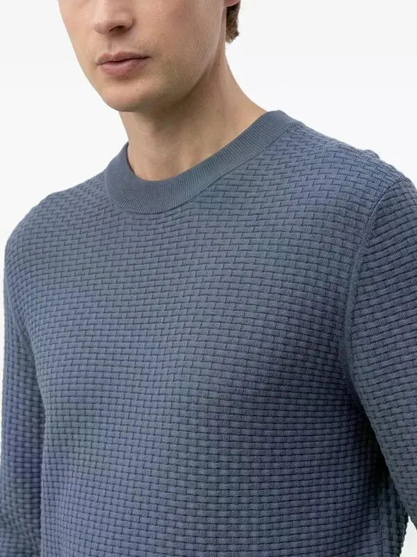 BOSS Basket-weave Crew Neck Sweater