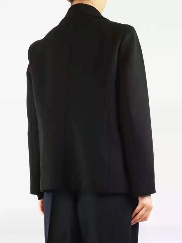 Gucci Wool Coat With Ruffle Trim And Faux Pearl Detail
