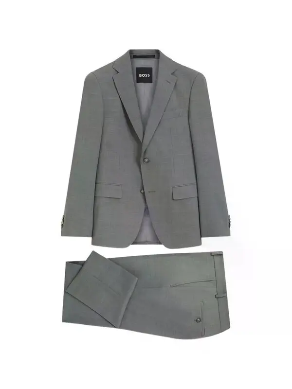BOSS Single-breasted Notched-lapel Suit - Grey