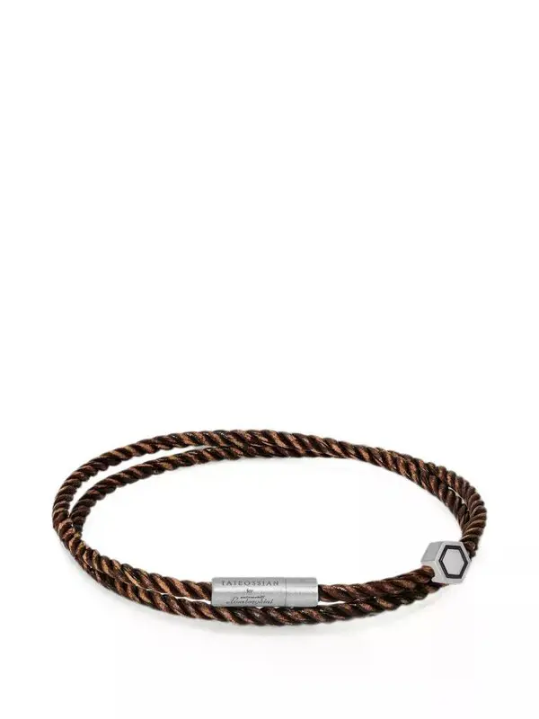 Tateossian Woven Double-wrap Bracelet - Silver