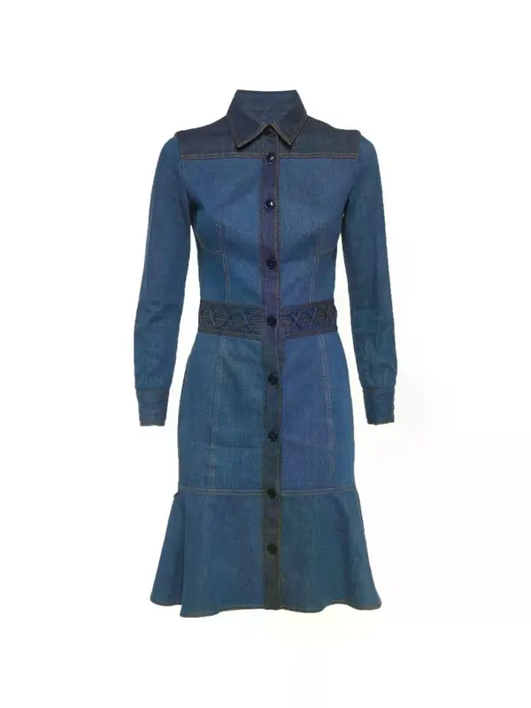 Alexander McQueen Denim Button-front Mini Dress