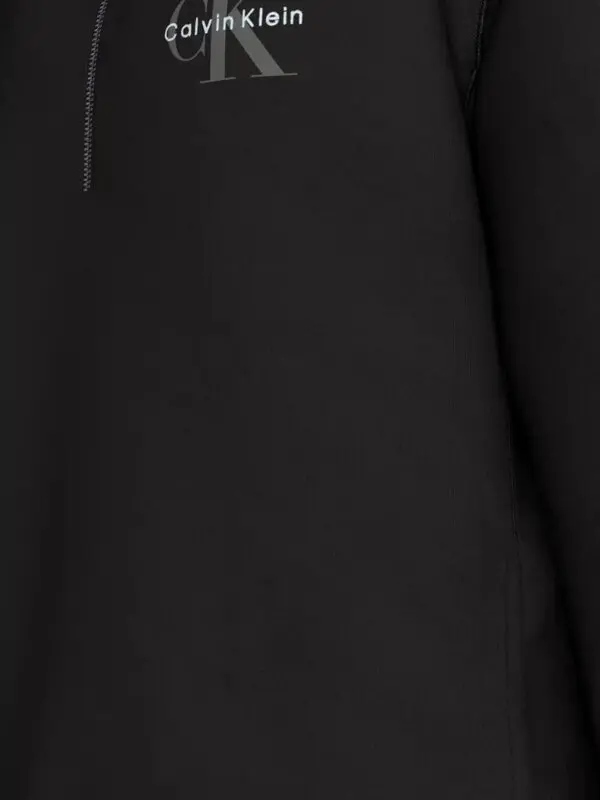 Calvin Klein Quarter-zip Logo-print Sweater