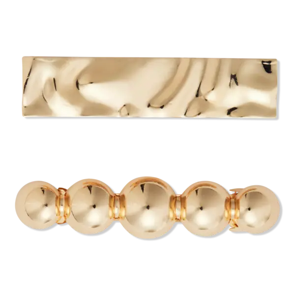 PRODUCT-OBSESSED Set Of Two Metal Barrettes - One-color