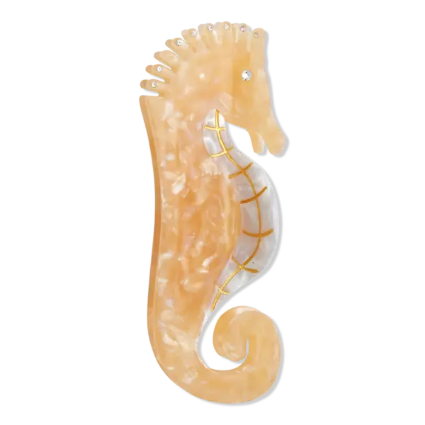 PRODUCT-OBSESSED Seahorse Claw Clip With Gold Tone Detail - One-color