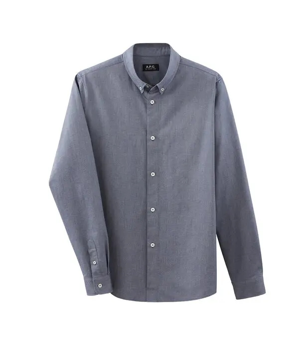 A.p.c. Button-down Shirt Iak - Navy