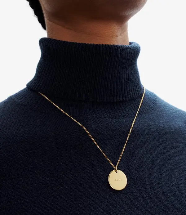 A.p.c. Eloi Medallion Necklace - Silver