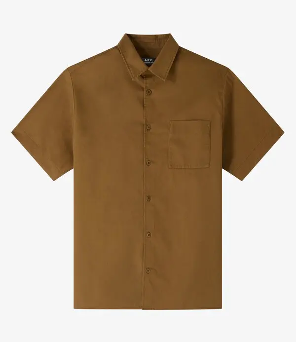 A.p.c. Raph Short-sleeve Shirt - Brown