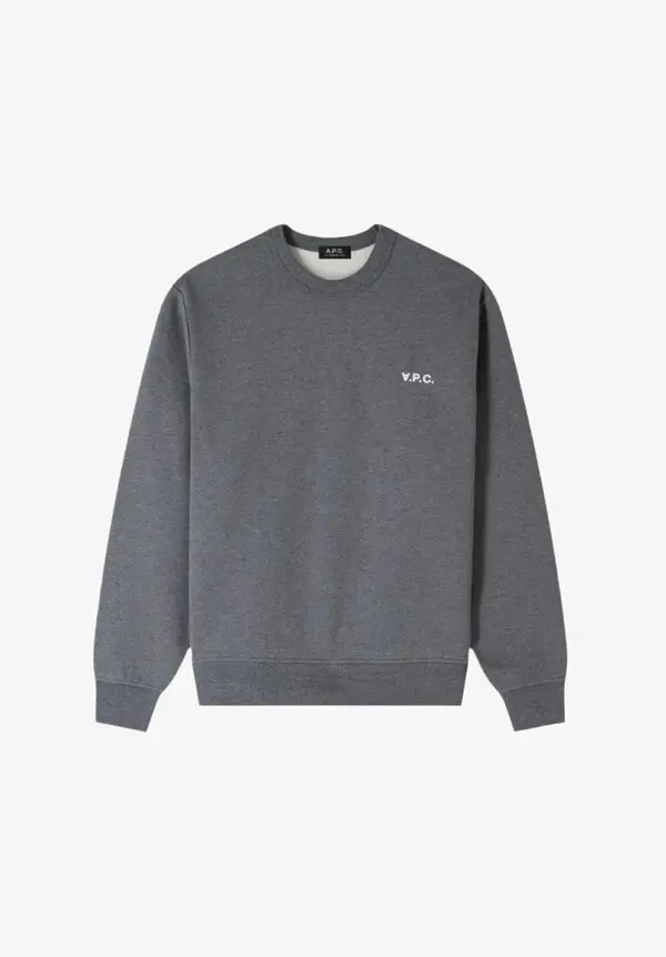 A.p.c. V.p.c. Flocked Logo Sweatshirt - Dark Grey