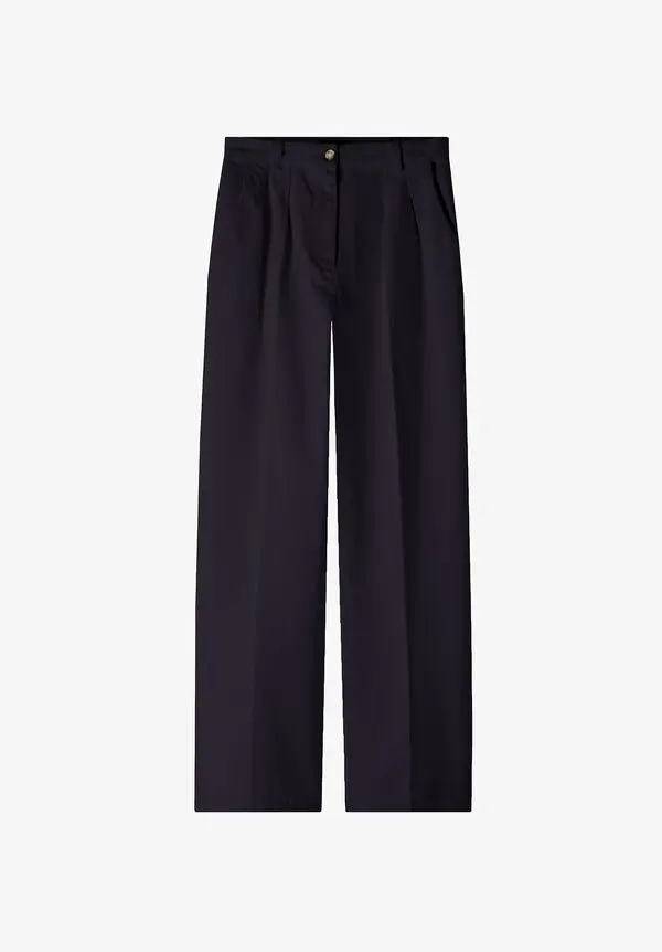 A.p.c. Tressie Wide Leg Pants - Navy Blue