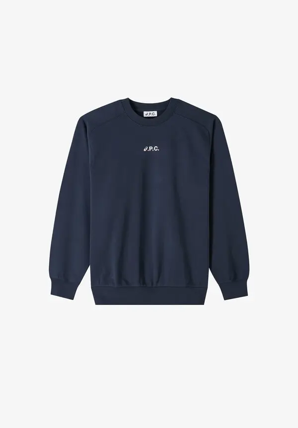 A.p.c. X Asics Logo Sweatshirt - Navy Blue
