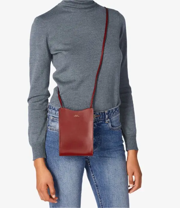 A.p.c. Jamie" Neck Pouch - Burgundy