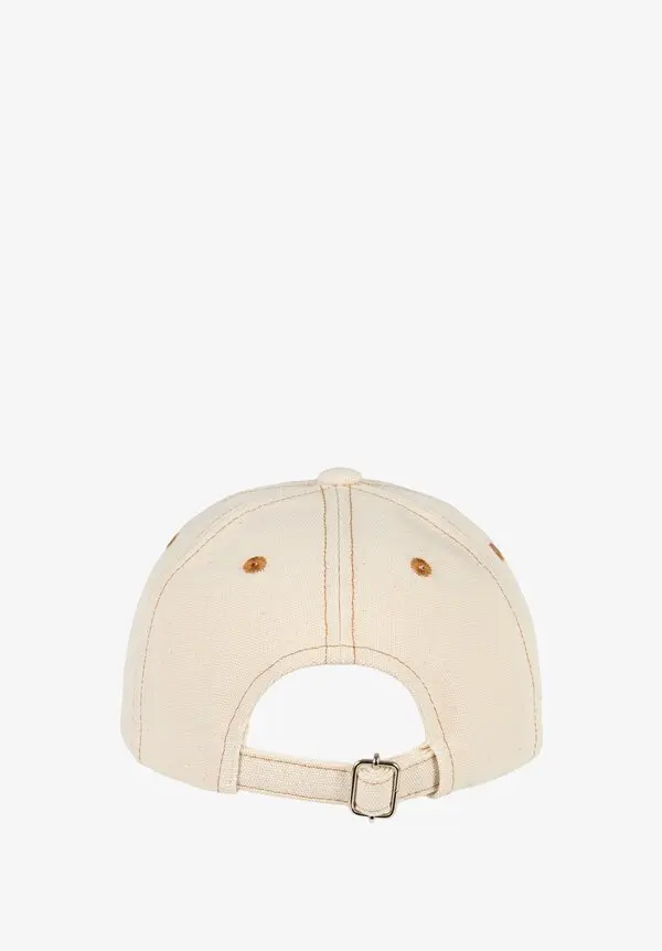 A.p.c. Cotton Canvas Baseball Cap - Ecru / Red