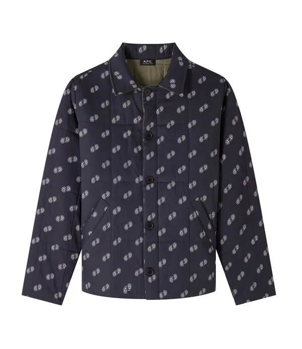 A.p.c. Printed Padded Jacket - Navy Blue