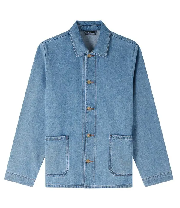 A.p.c. Kerlouan Logo Jacket - Light Blue