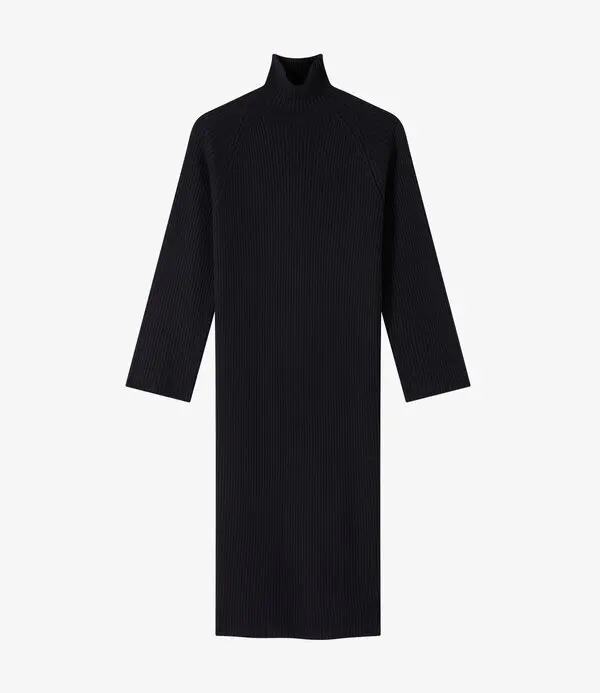 A.p.c. Prisca Ribbed Knit Dress - Navy Blue