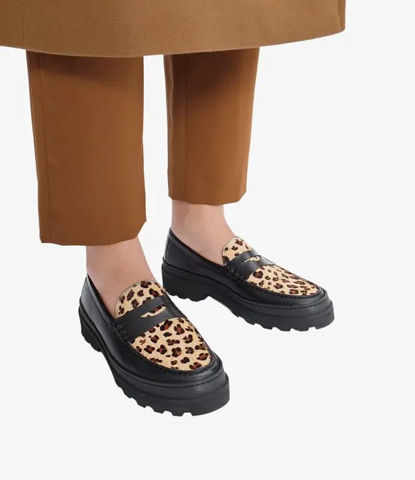 A.p.c. Clem 2.0 Moccasins - Black/beige
